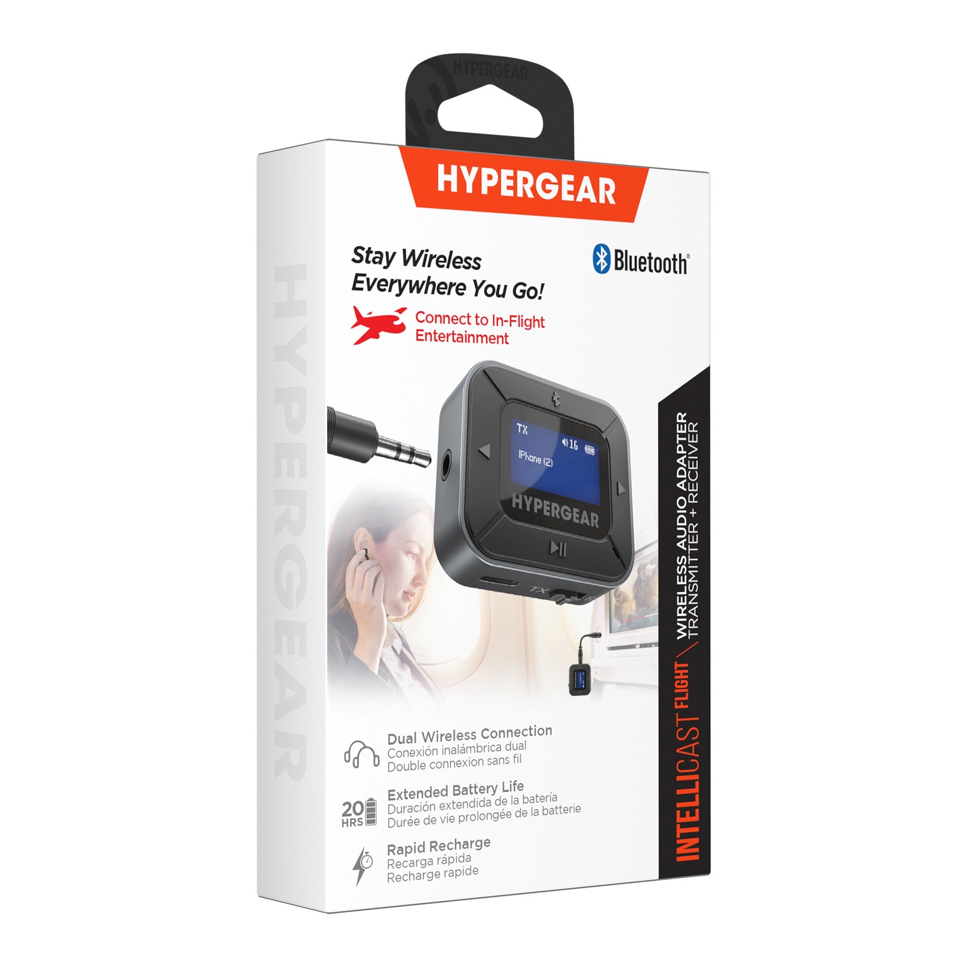 HyperGear IntelliCast Flight Wireless Audio Adapter - Transmitter + Re ...